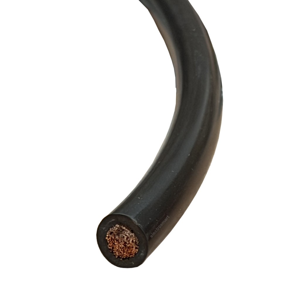 5m x 25mm2 Black Hi-Flex Battery Cable Car Starter Power Live Earth 170 ...