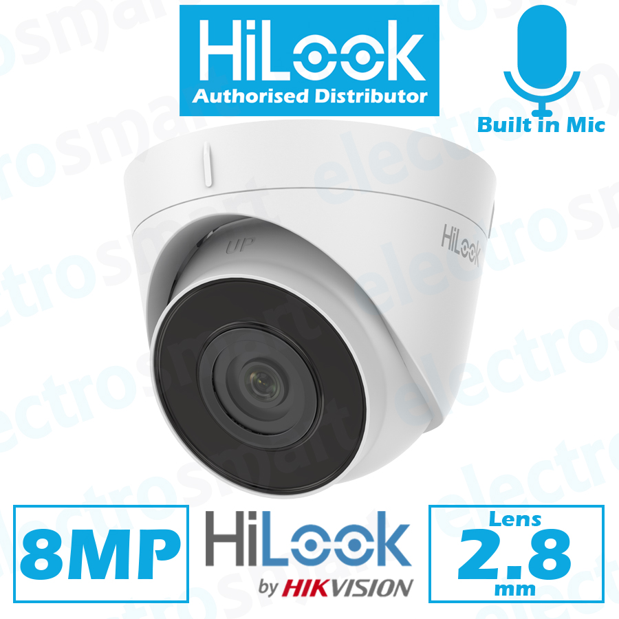 HiLook 8MP 4K Turret Network IP PoE CCTV Security Camera 2.8mm Lens ...