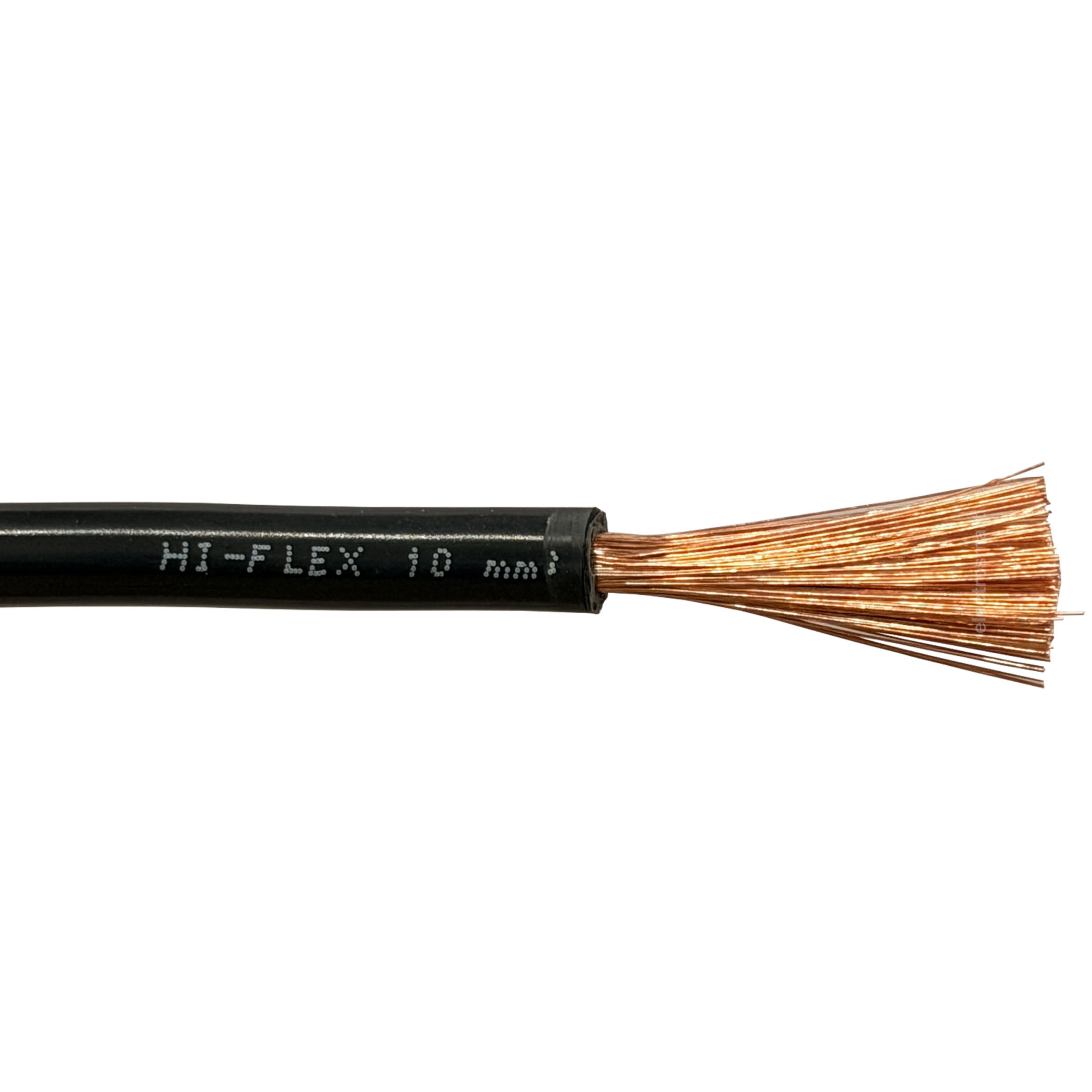 2m x 10mm2 Black Hi-Flex Battery Cable Car Starter Power Live Earth 70 ...