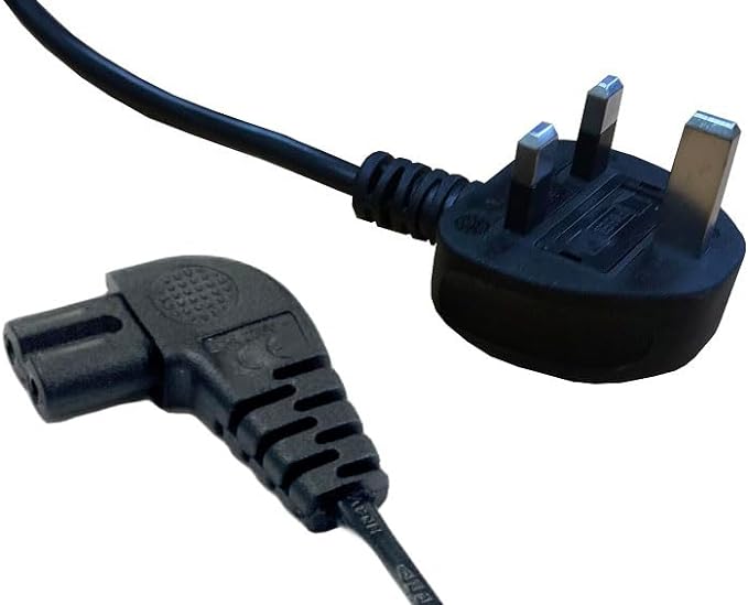 electrosmart Black 3m Mains Power Cable/Lead 3 Pin Moulded UK Plug to ...