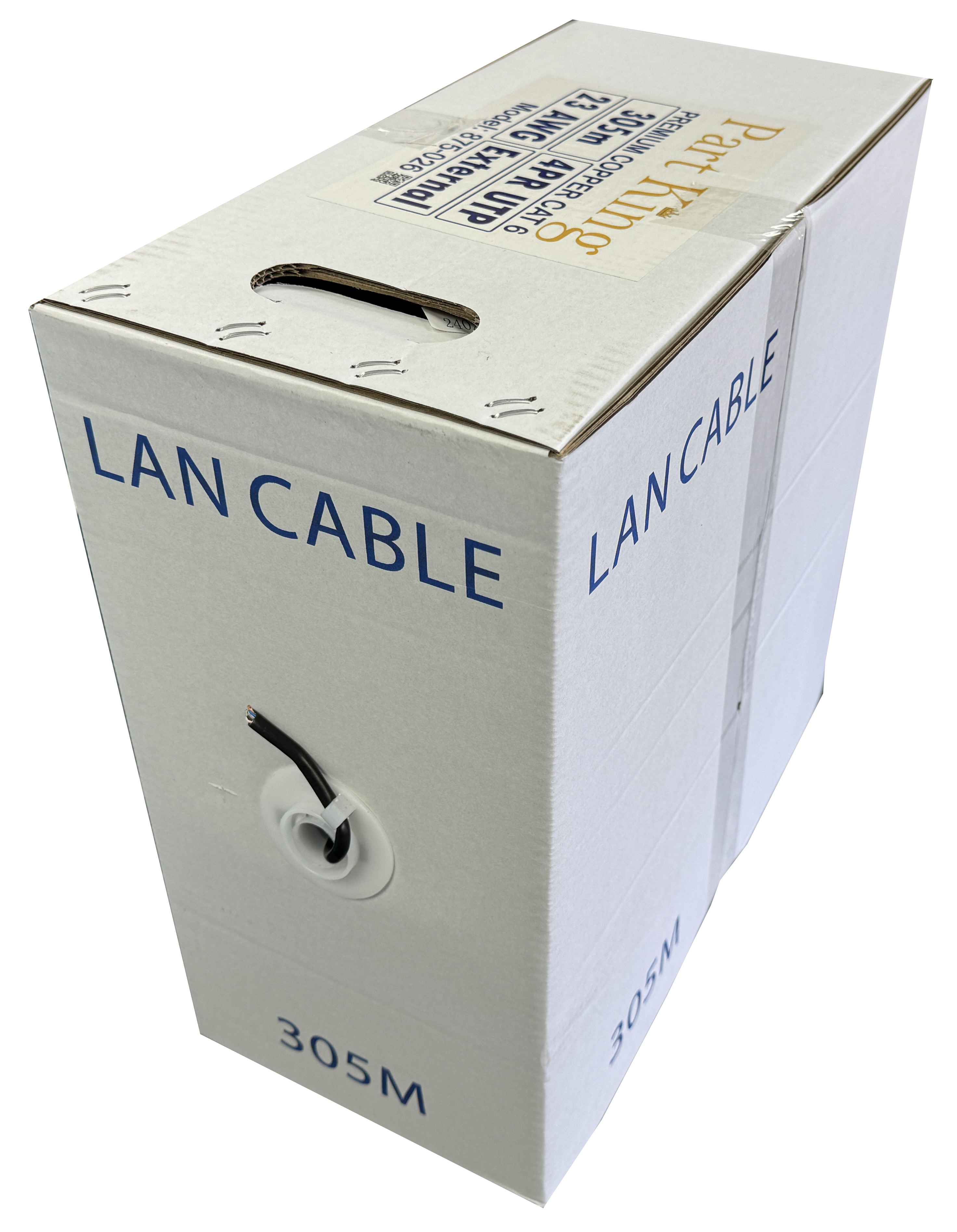 Part King 305m CAT6 Copper External Black Outdoor or Indoor Use UTP 4 ...