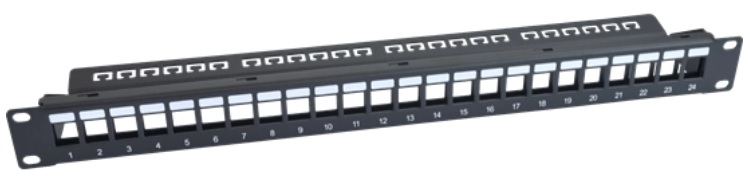 Blake Multimedia Patch Panel 1U 24 Port Keystone