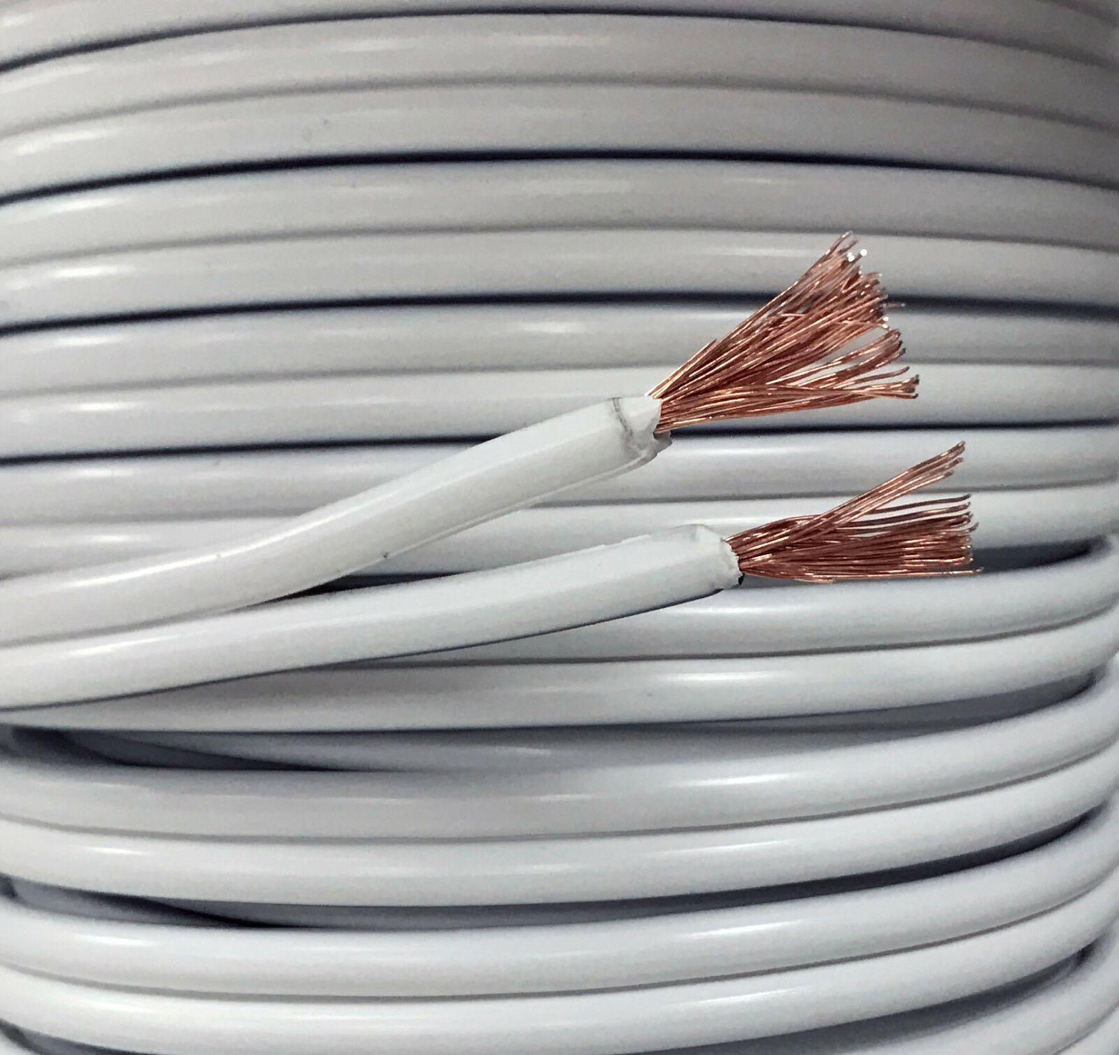 Auline 10m 20m 30m 50m 100m White Speaker Cable Wire 42 Strand 16 AWG 1 ...